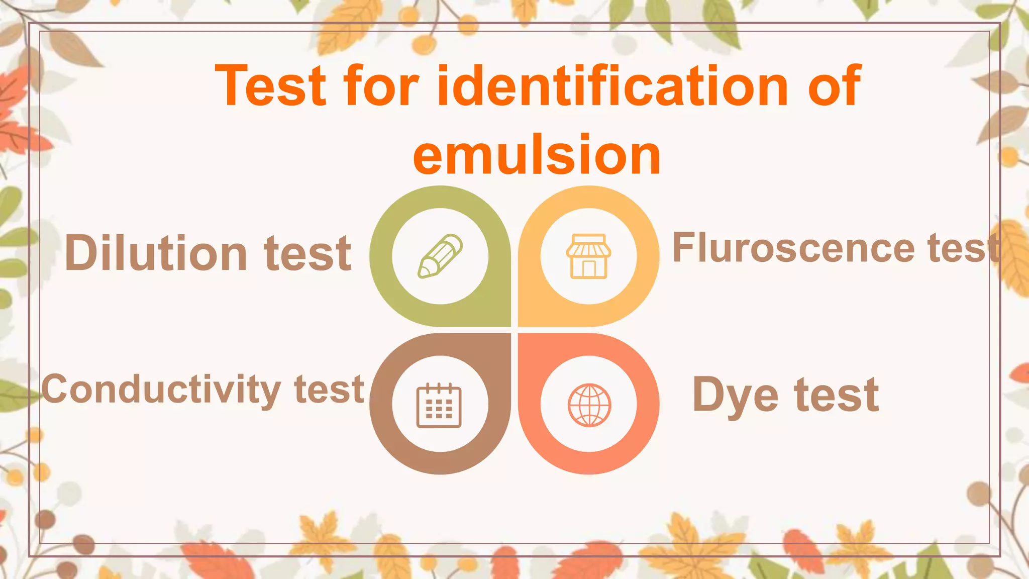 Emulsion : Test For Identification of Emulsion | PPTX