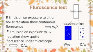 Emulsion : Test For Identification of Emulsion | PPTX