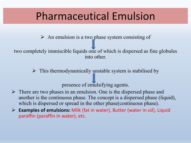 Liquid dosage forms, (Emulsion & Suspension) | PPTX