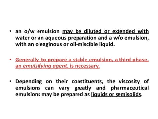 emulsion.pptx, pharmacy students material | PPTX