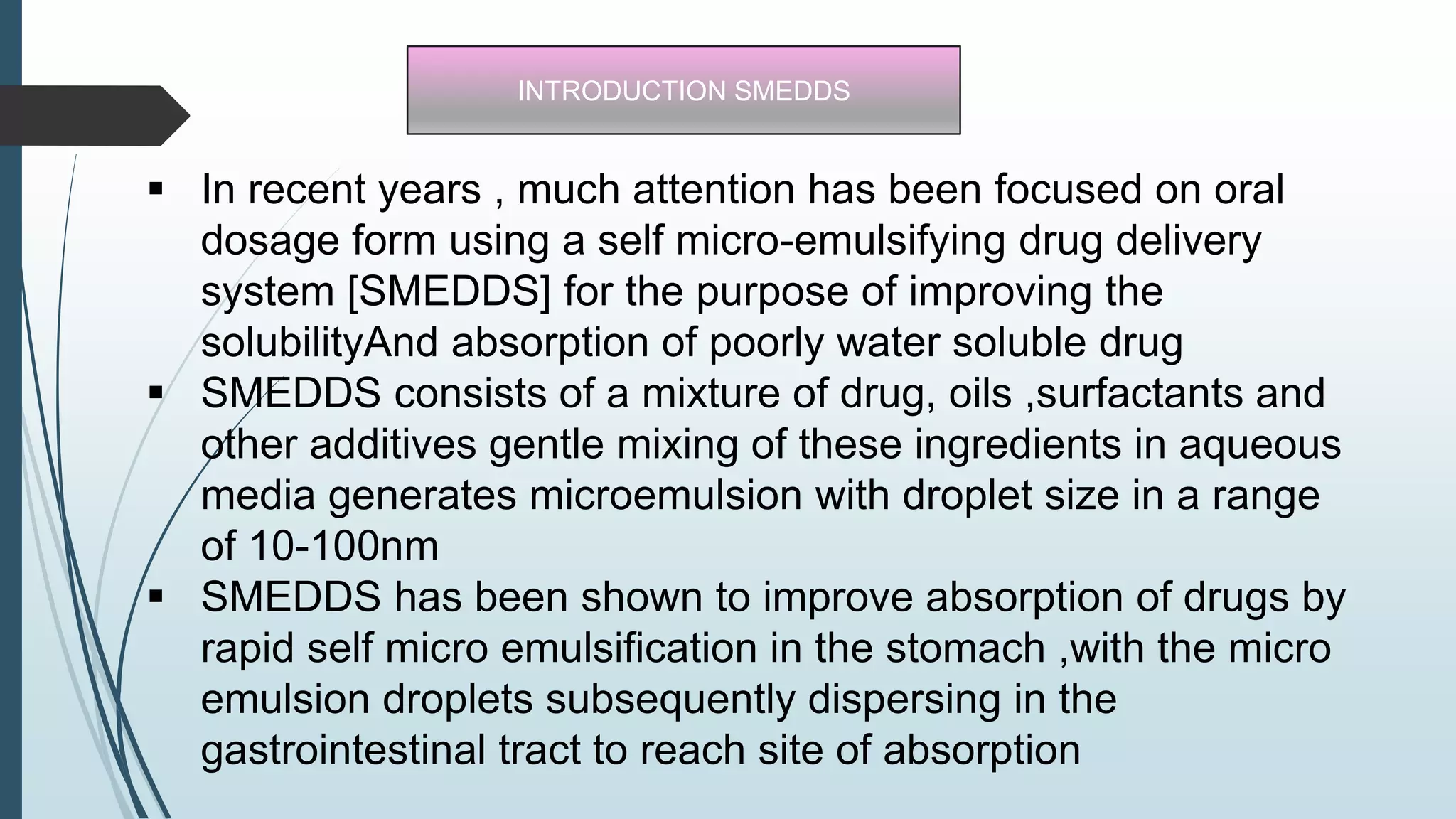 Emulsion & SMEDDS | PPTX