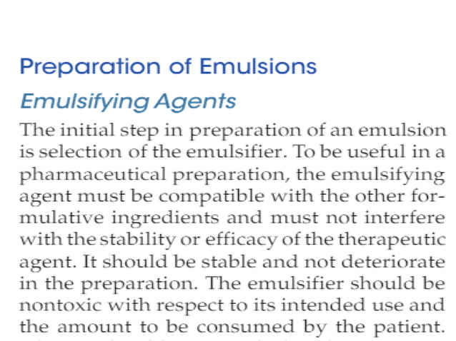 EMULSION 3 SEM.ppt Dosage Form Pharmacy. | PPT