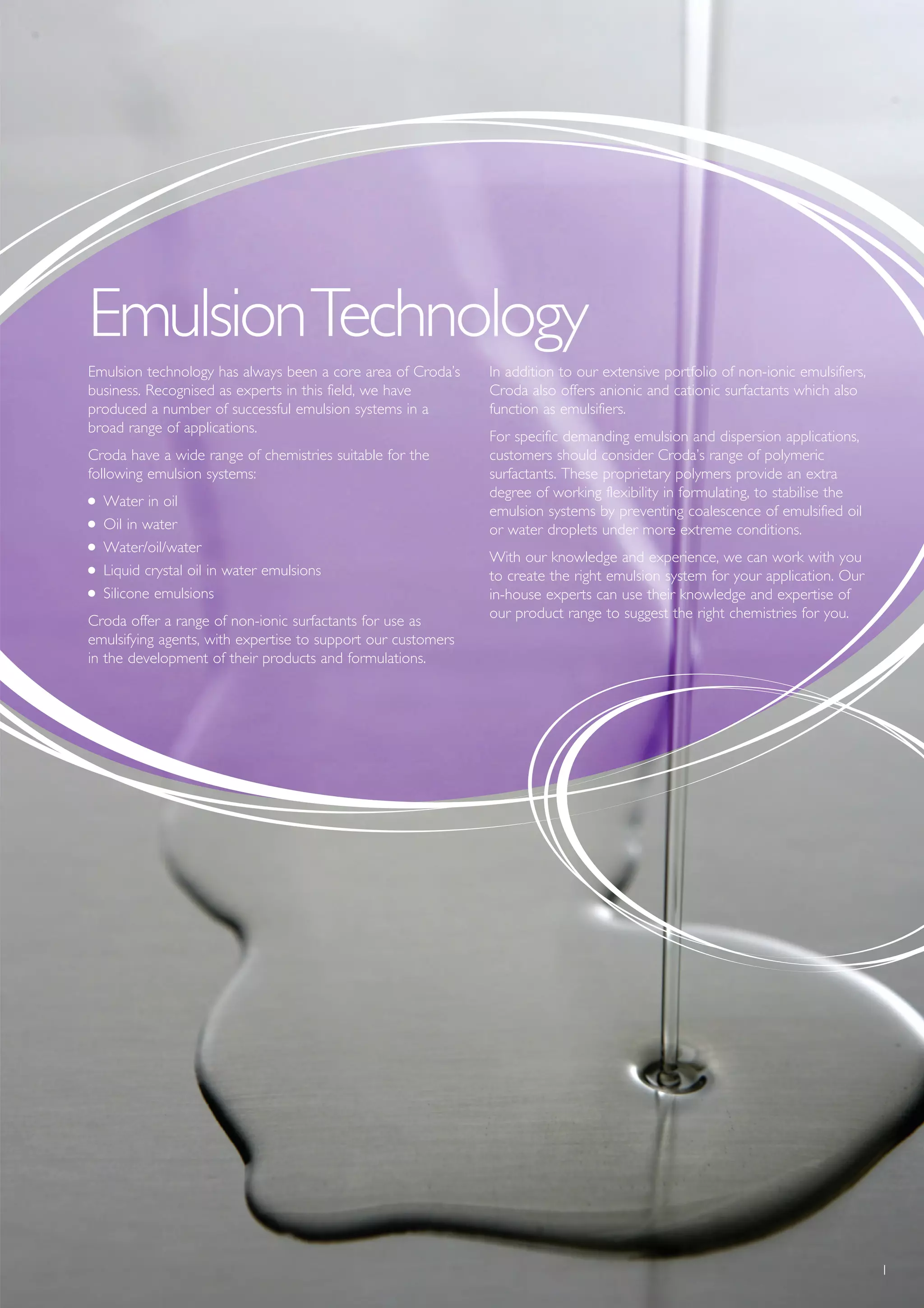 Emulsion and dispersion tech brochure | PDF