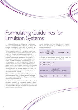 Emulsion and dispersion tech brochure | PDF