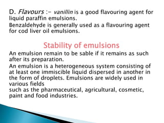 Emulsion and suspensions | PPTX