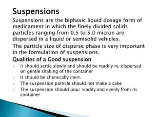 Emulsion and suspensions | PPTX