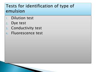 Emulsion and suspensions | PPTX