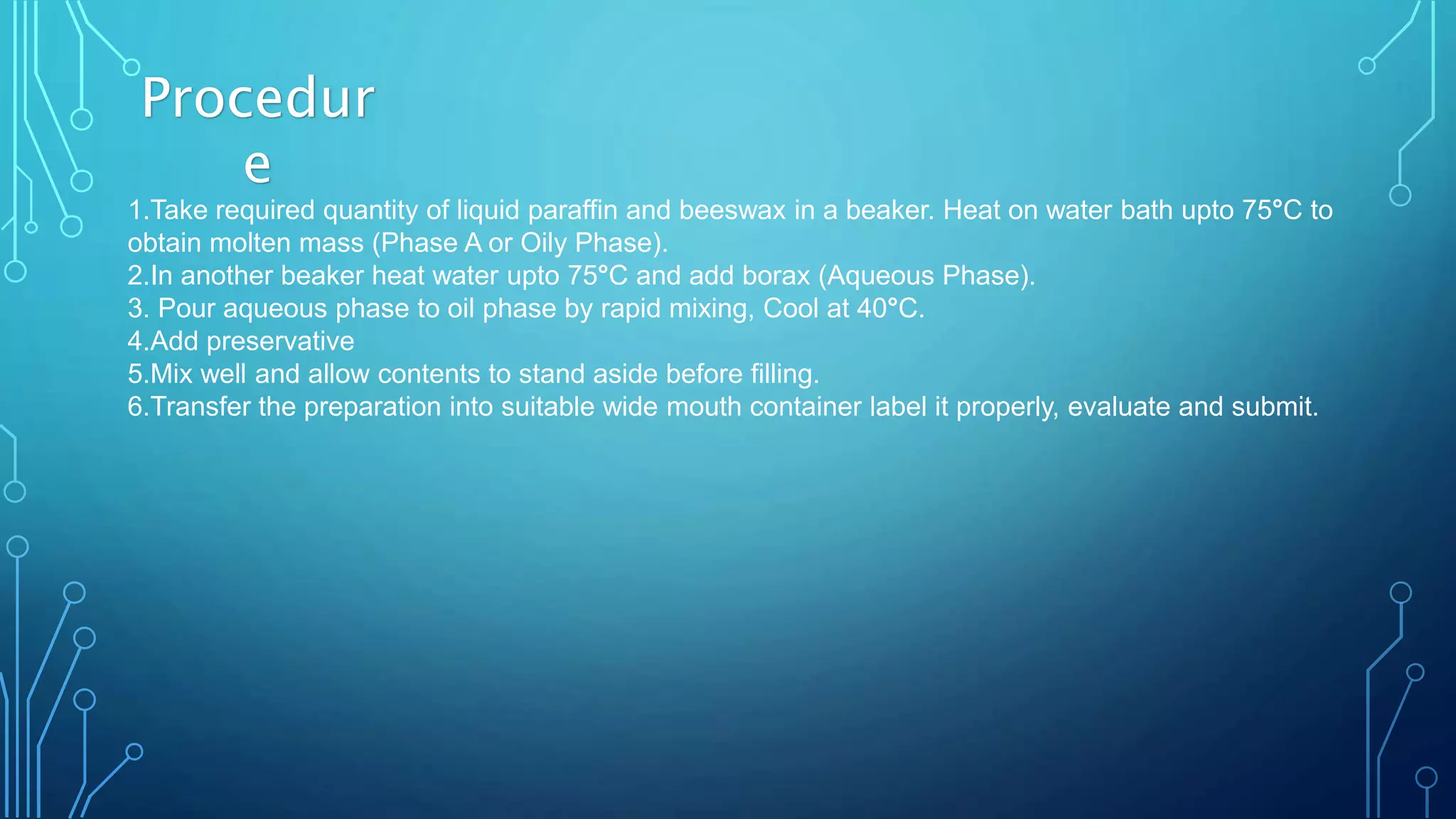 Emulsion (Cold Cream)- Practical.pptx | Skin Care | Beauty