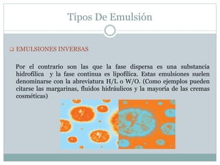 Emulsiones | PPTX