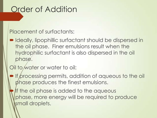 Emulsion formulation overview | PPT