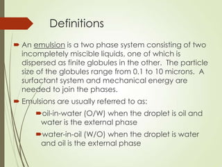 Emulsion formulation overview | PPT