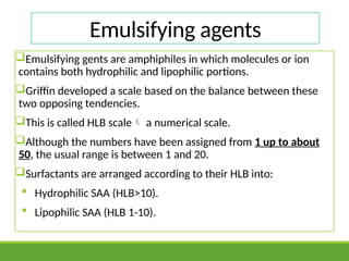 Emulsions Dosage form, types and MIU PPT | PPT | Free Download