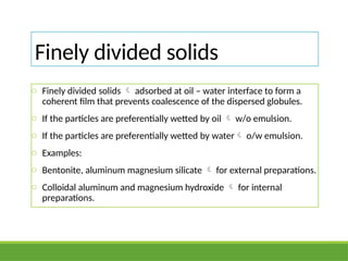 Emulsions Dosage form, types and MIU PPT | PPT | Free Download