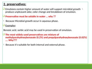Emulsions Dosage form, types and MIU PPT | PPT | Free Download