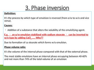 Emulsions Dosage form, types and MIU PPT | PPT | Free Download