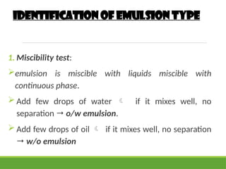 Emulsions Dosage form, types and MIU PPT | PPT | Free Download