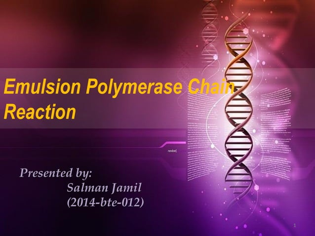 Emulsion pcr | PPT