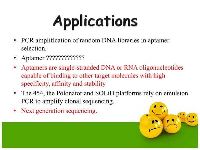 EMULSION PCR,VARIOLA PCR,BRIDGE PCR | PPTX | Biological Sciences | Science
