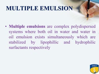Disperse System : Emulsion | PPT