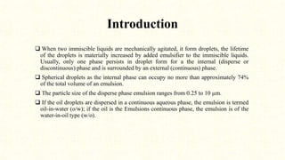 emulsion process how to prepare emulsion | PPTX