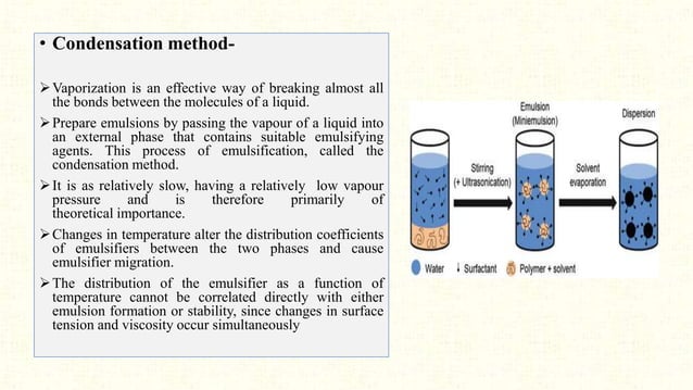 emulsion process how to prepare emulsion | PPTX | Chemistry | Science