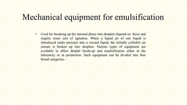 emulsion process how to prepare emulsion | PPTX | Chemistry | Science