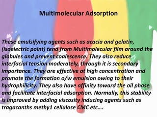 Emulsion mechanichms | PPTX