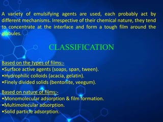 Emulsion mechanichms | PPTX