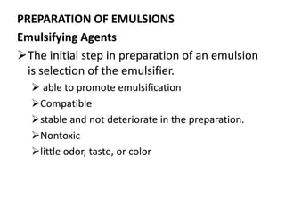 Emulsions | PPTX
