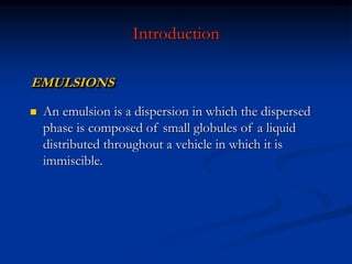 EMULSIONS.ppt | Chemistry | Science