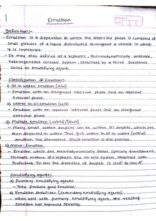 Emulsions | PDF