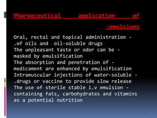 EMULSIONS.pptx (1).pdfhsjsbshshdbdhdbdhdbd | PPT