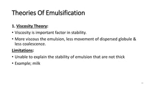 Emulsions - Physical Pharmacy Half .pptx
