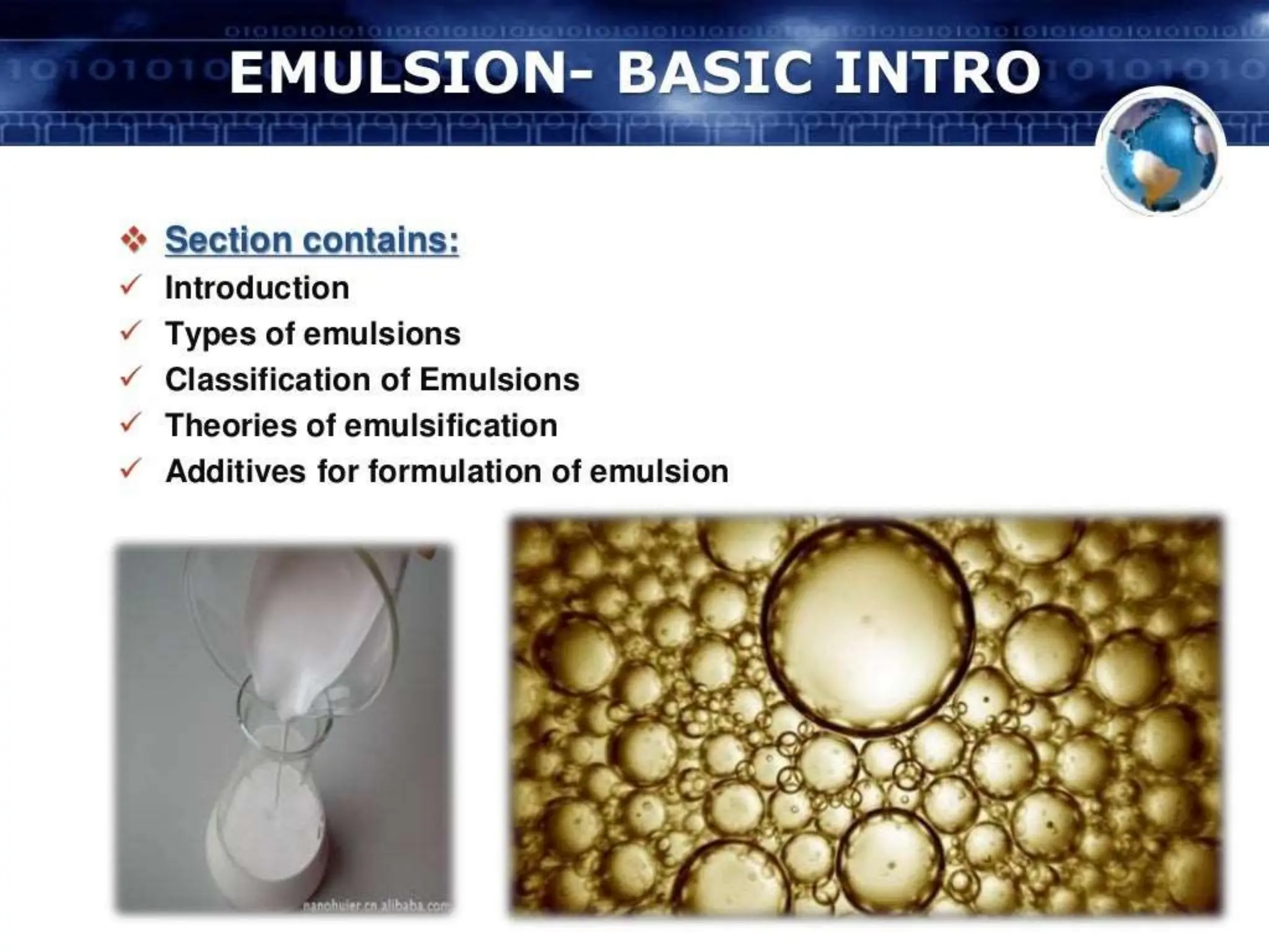 emulsions and their stability,manufacturing.pptx | Chemistry | Science