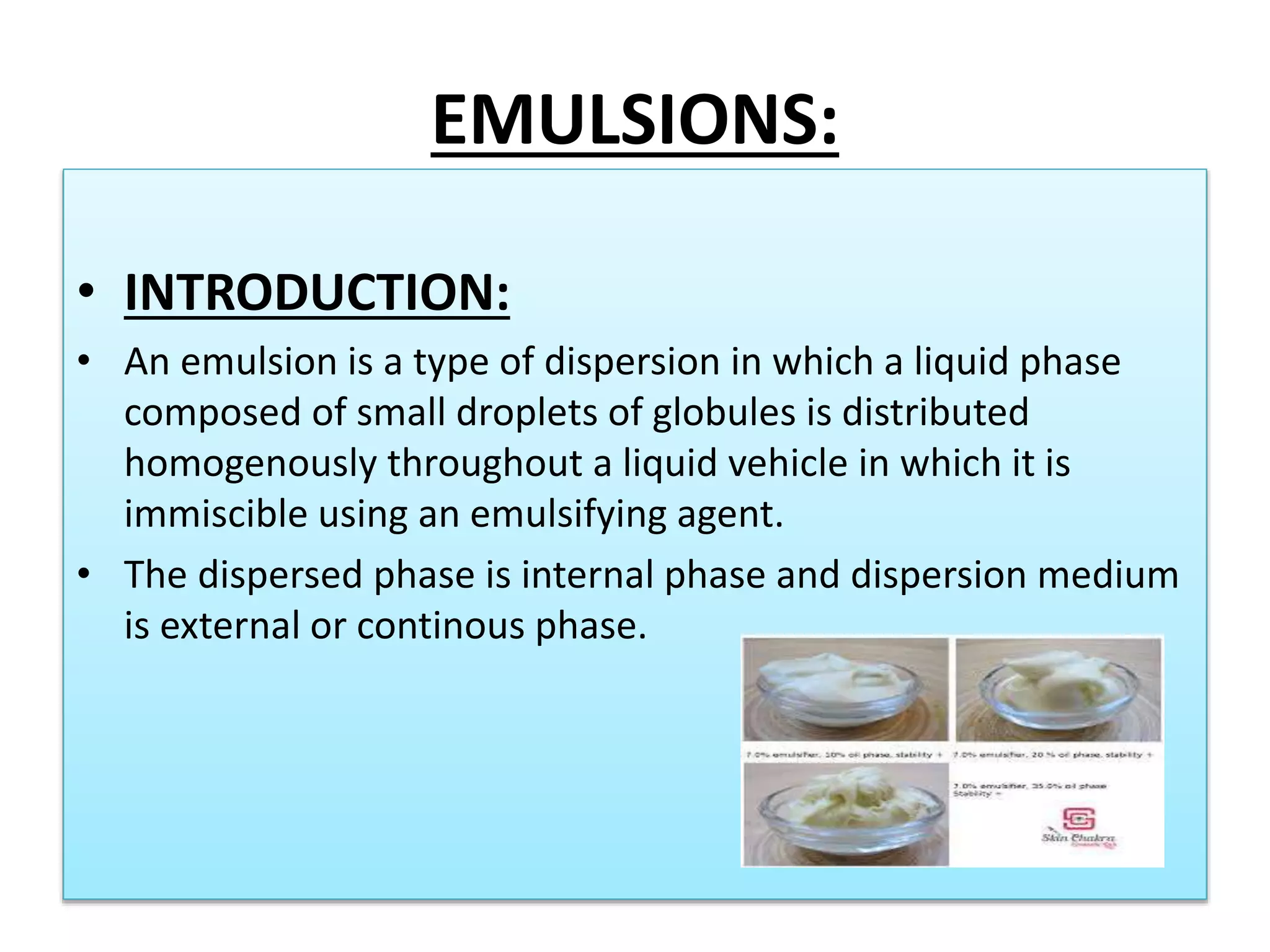 Emulsions and creams gp a | PPT