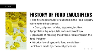 Introduction to food emulsion and emulsifiers | PDF