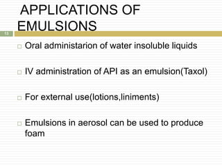 Emulsions and microemulsions- computer in pharmaceutical formulatation | PPTX