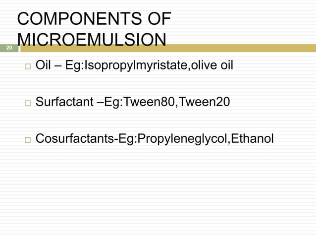 Emulsions and microemulsions- computer in pharmaceutical formulatation ...