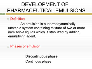 Emulsions and microemulsions- computer in pharmaceutical formulatation ...