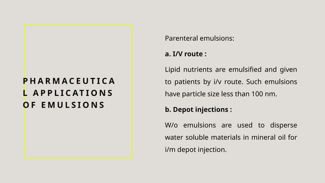 EMULSIONS CLASSIFICATION OF EMULSION EXPLAINED | PPT