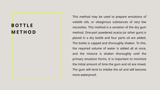 EMULSIONS CLASSIFICATION OF EMULSION EXPLAINED | PPTX