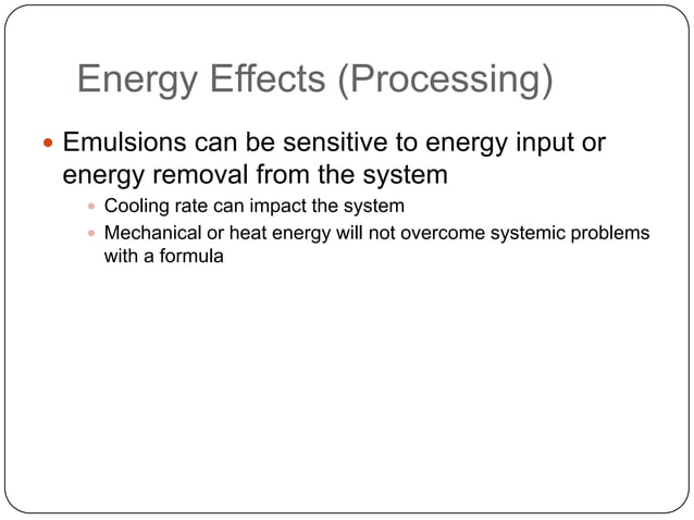 Emulsions Formulation Overview | PPT