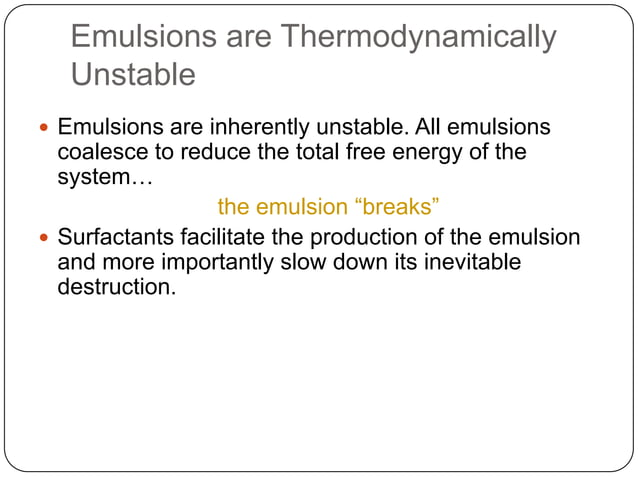 Emulsions Formulation Overview | PPT