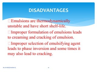 Emulsions (PART-1) | PPTX