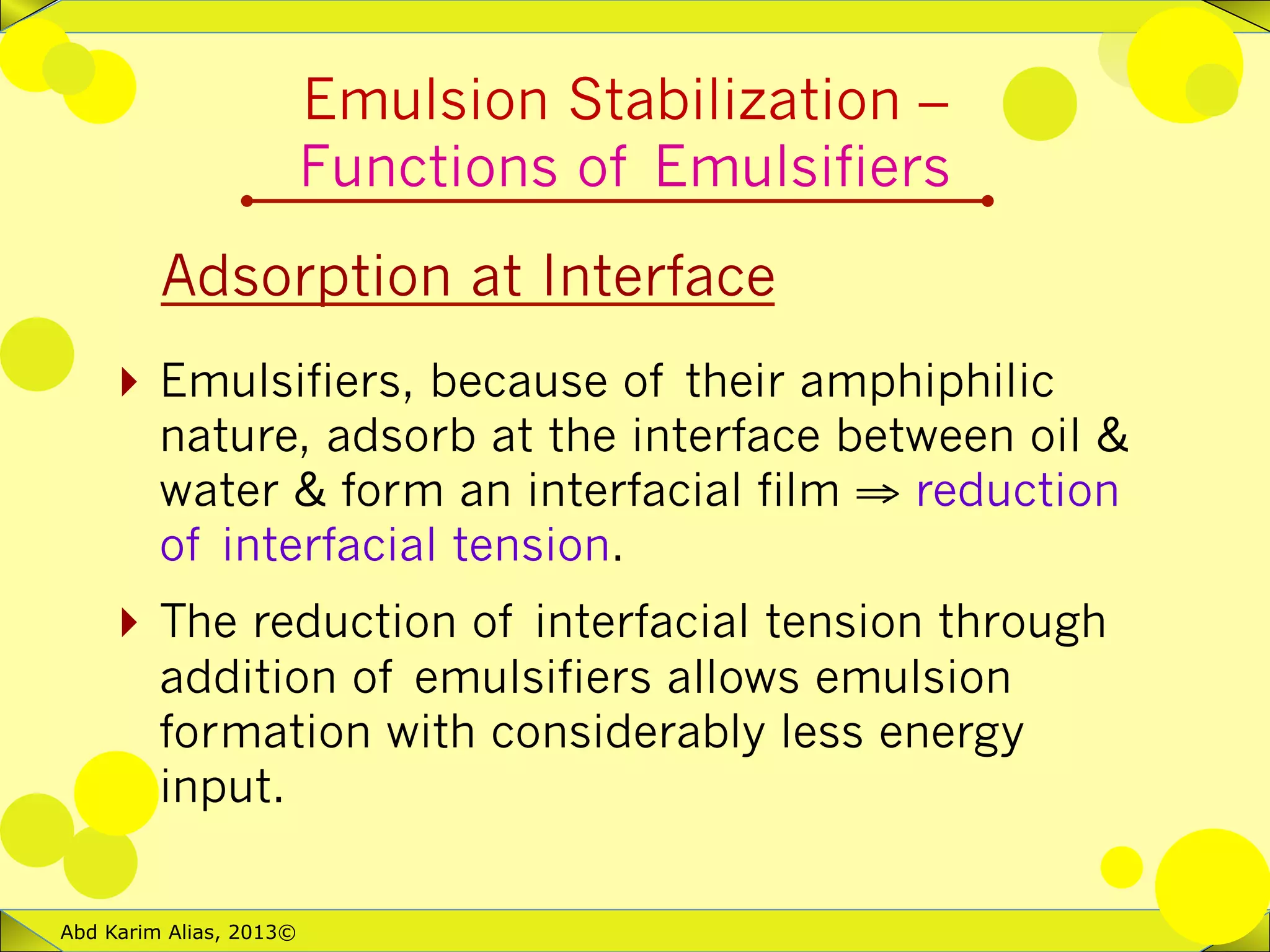 Emulsion stability | PDF