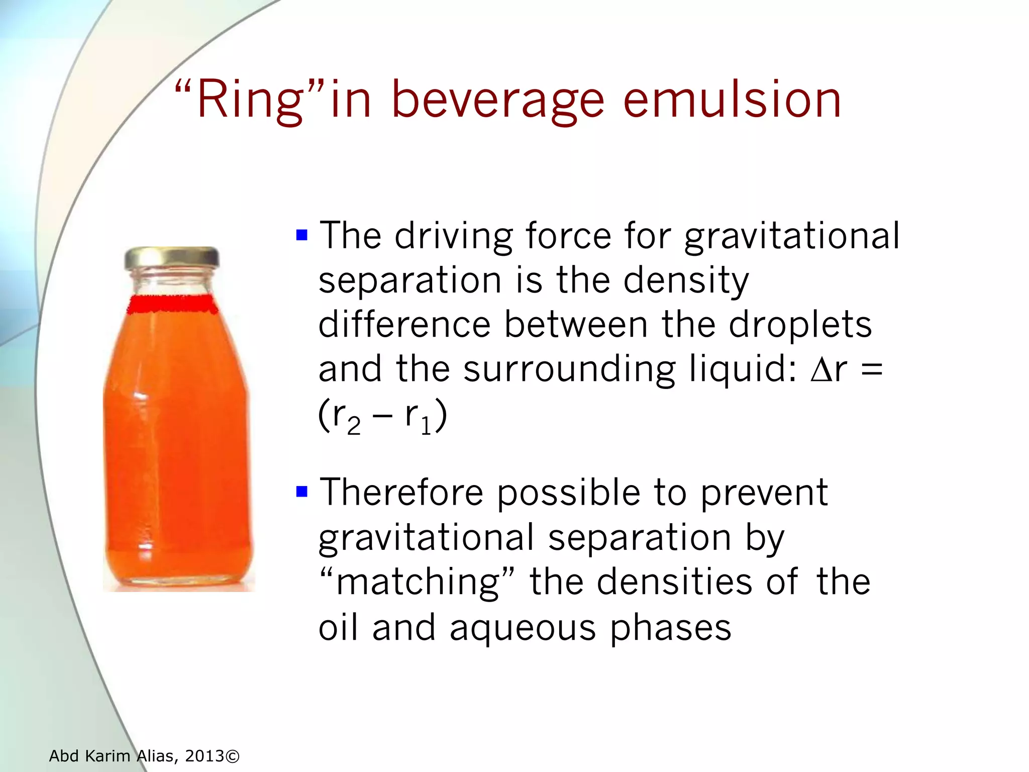 Emulsion stability | PDF