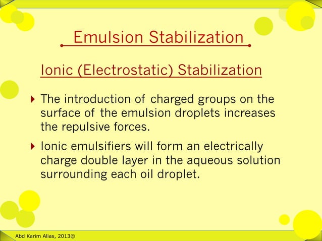 Emulsion stability | PDF
