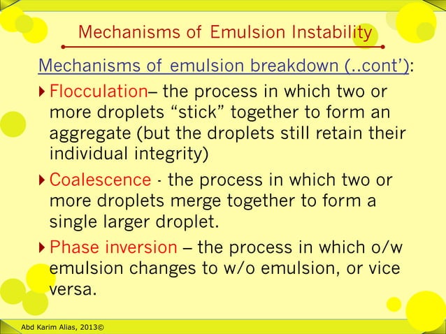 Emulsion stability | PDF