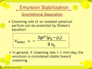 Emulsion stability | PPT