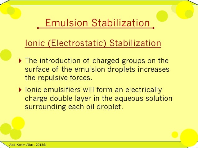 Emulsion stability